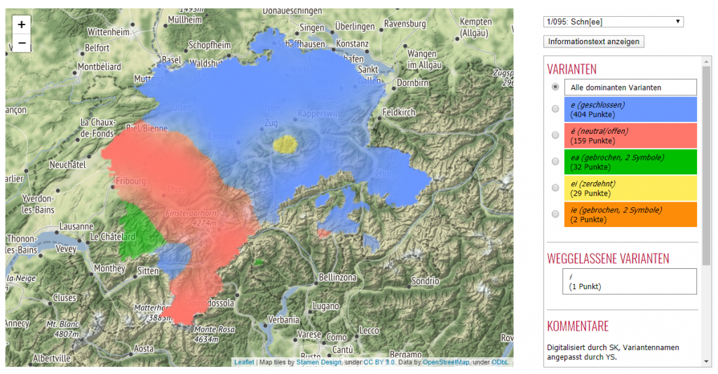 dialektkarten.ch – Interactive dialect maps for German-speaking ...
